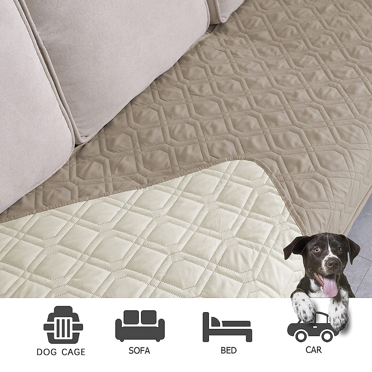 Ameritex Waterproof Dog Bed Cover Pet Blanket for Furniture Bed Couch Sofa Reversible