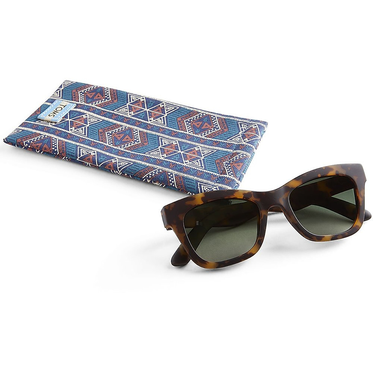 TOMS Women's Paloma Wayfarer Sunglasses, Matt Blonde Tortoiseshell, 51 mm