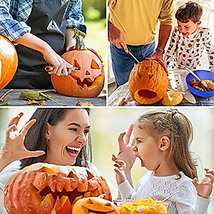 Moocii Pumpkin Carving Knife for Halloween DIY Decoration Pumpkin Carver 10 Pieces Pumpkin Carving Knives and Forks Tools Stainless Steel Double-Side Sculpting Tool Carving Knife Set