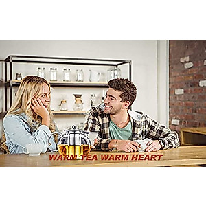 Small Teapot, Teapot with Infuser, Glass Tea Kettle Stovetop Safe, Blooming and Loose Leaf Tea Maker Set Gift for Women, 650ml/22oz