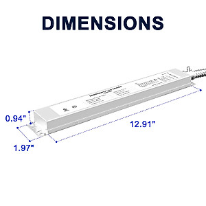 OSTEK 20W LED Emergency Driver 100-247V AC, 175V DC Rechargeable Emergency Light Backup Battery, UL Listed, 5-Year Warranty, Emergency Time 90 Min Power Suply for Panel Light, Linear Light (1-Pack)