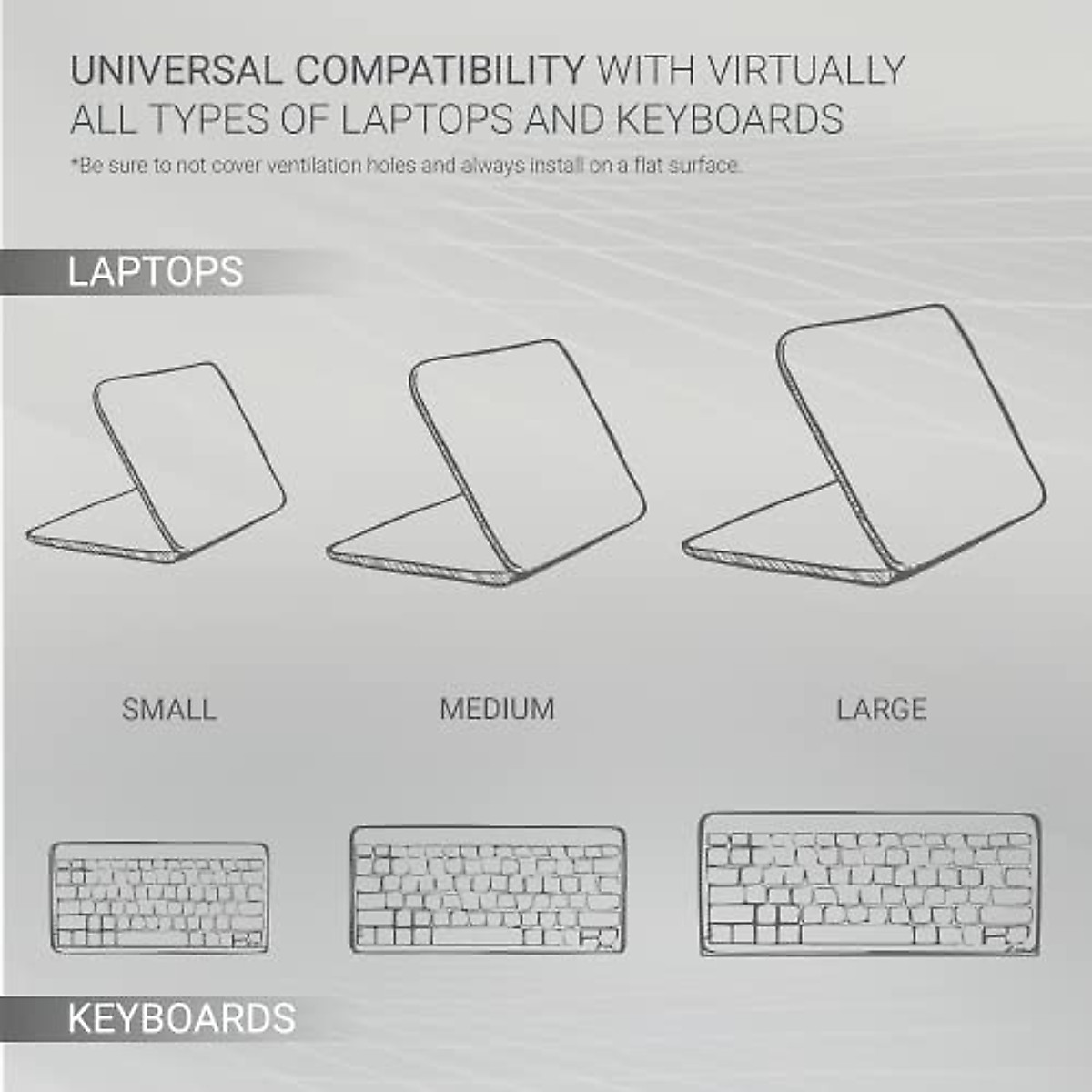 OVEL - Portable Laptop Stand and Keyboard Riser - Foldable Laptop Stand - Travel Laptop Stand - Keyboard Feet - Keyboard Stand for Desk - Ergonomic - Aluminum - Soporte para Laptop - Small / Folding