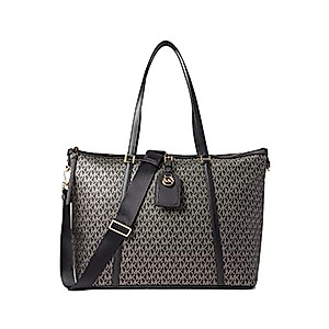 Michael Kors Heritage Large Travel Sleeve Tote Black/Gold One Size