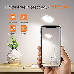 GSBLUNIE College Dorm Room Essentials - Desk Lamp, Pen Holder, 360° Gooseneck Desktop LED Desk Lamp with USB Charging Port, 3 Lighting Modes & 3 Brightness Levels, Table Lamp for Home Office