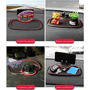 Worzwin Multifunction Car Anti-Slip Mat Auto Phone Holder, Universal Multifunction Car Dashboard Mat, Car Phone Mount Silicone Car Pad Mat