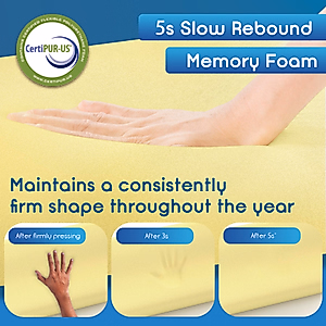 Sinomax Contour Memory Foam Neck and Cervical Pillow Queen Size - Golden Diamond Neck Pillow - Neck and Cervical Pillow - 26 x 14 x 4-5 inches (Queen)