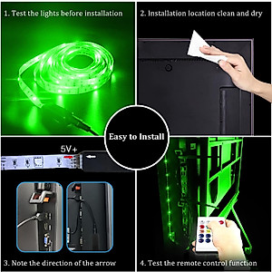 DAYBETTER LED Lights for TV 14.8ft,TV LED Backlight for 65-75Inch, RGB Behind TV LED Lights for Bluetooth,Music Sync APP and Remote Control, Strip Lighting for Christmas Gaming Room HDTV Mood