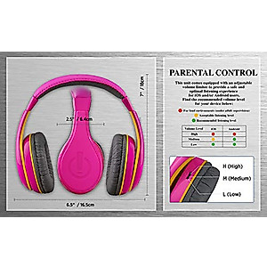 eKids Headphones for Kids, Wired Headphones for School, Home or Travel, Tangle Free Stereo Headphones with Parental Volume Control, Connect via 3.5mm Jack