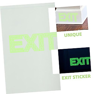 Veemoon 1set Export Sticker Stickers Signs Exit Sign Floor Guide Sticker Shopping Mall Exit Decal Way Indicator Sticker Indicator Floor Sticker Exit Sticker Direction Sticker The 2sheets