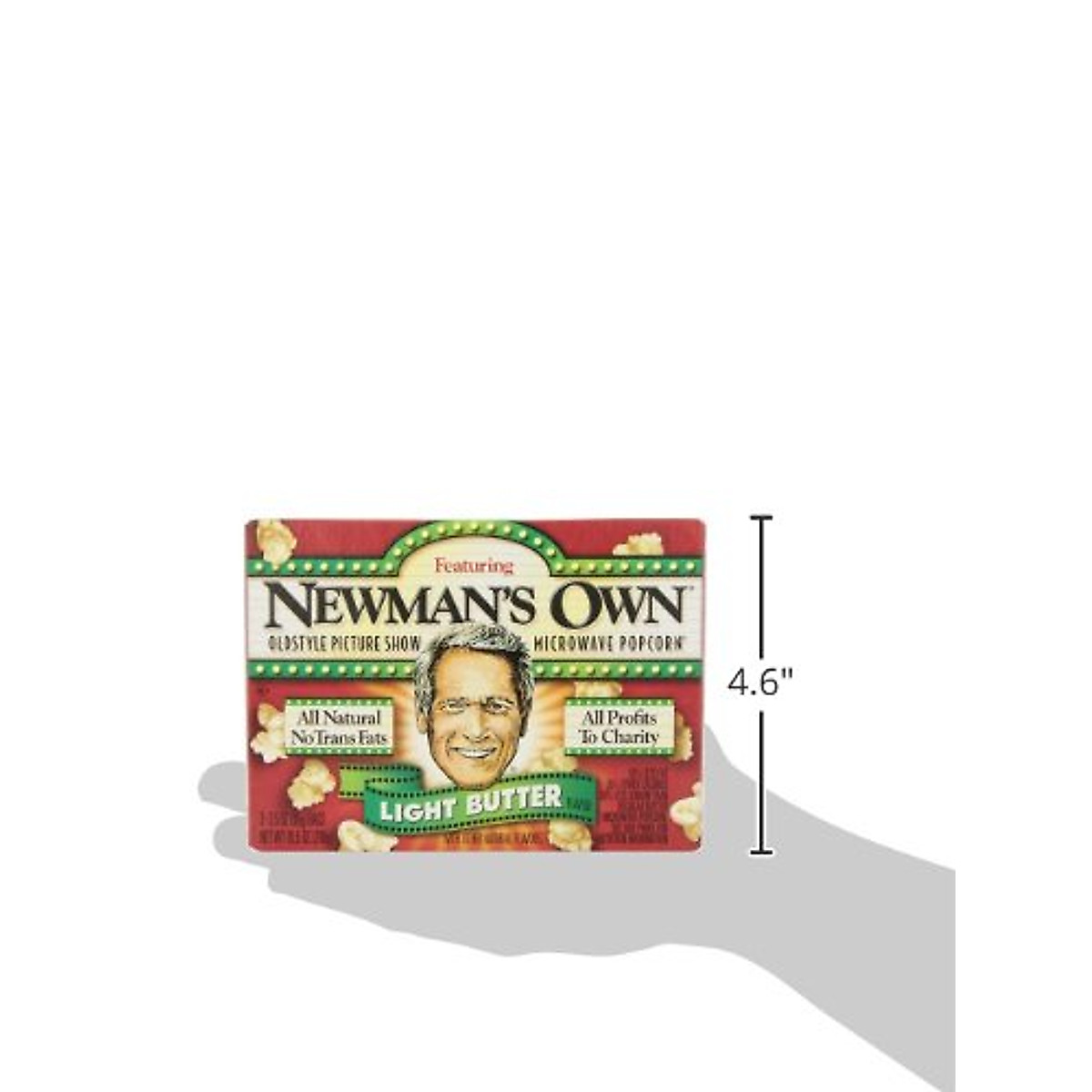 Newman's Own Light Butter Popcorn, 3.5 Oz, 3 Ct