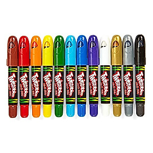 Crayola Twistables Slick Stix Crayons, 12 Count, Oil Pastel Alternative, Ages 3 & Up, Assorted