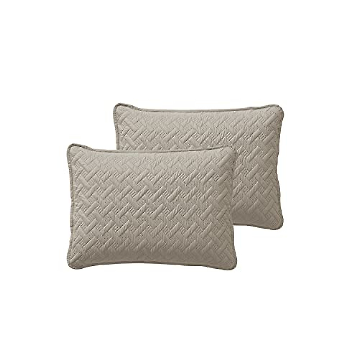 VCNY Home Quilt Nina Collection, 3pc Full/Queen Set, Taupe