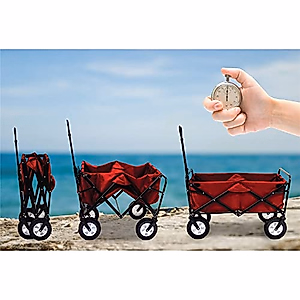 MXIAOXIA Collapsible Folding Garden Outdoor Park Utility Wagon Picnic Camping Cart with Replaceable Cover (Standard Size 8" Wheels) (Color : White-Dinosaur Doodle4)