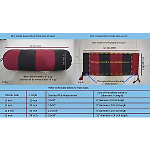 Bolster removable cover cotton (Beige, 6" x 16" (15cm x 40 cm))