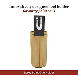 Style n Craft Spray Paint Can Holder, Heavy-Duty 600D Polyester Spray Paint Can Holder, Khaki and Black (76022)