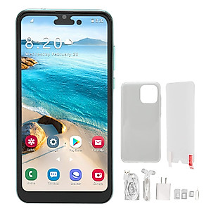 Tbest Under 200 Dollars Unlocked,I14pro Max Unlocked Smartphone for Android 11 6.1in 4GB RAM 64GB ROM Mobile Phone 128G Expansion 4G Network 4000mah Battery (US Plug)