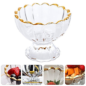 Cabilock Clear Tumblers Clear Pudding Bowls Ice Cream Cup Paper Cup Glass With Cover Mini Measuring Cups Glass