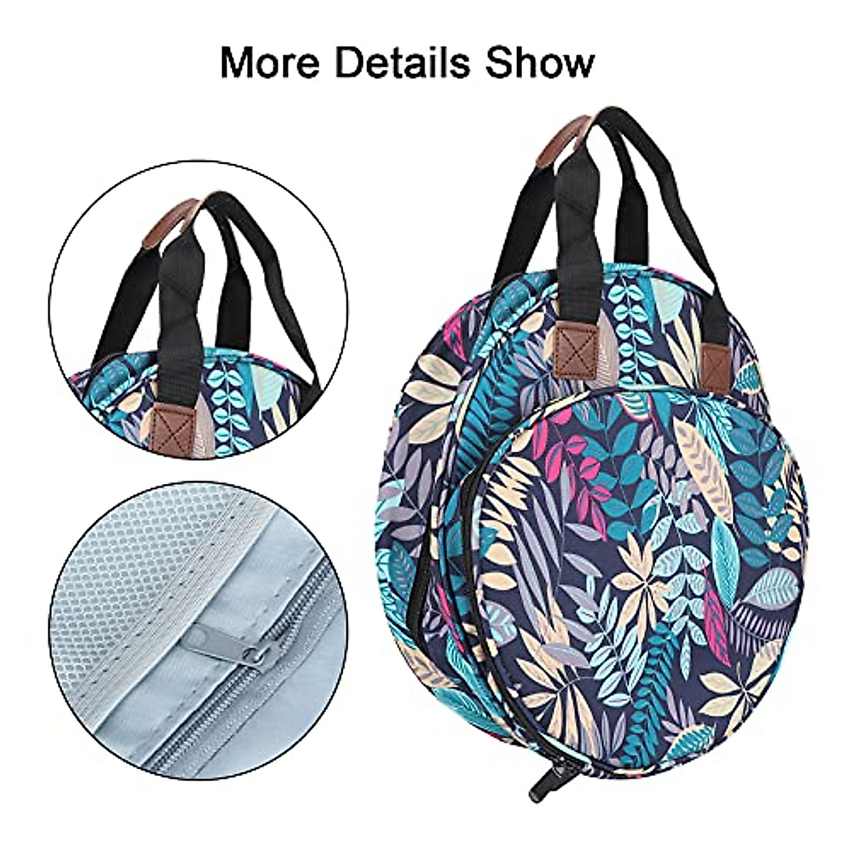 Camidy Portable Embroidery Storage Bag Oxford Cloth Leaf Pattern Thread Needle Embroidery Tools Organizing Handbag Multifunctional Storage Bag