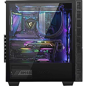 MSI MPG Series SEKIRA 100R, Premium Mid-Tower Gaming PC Case: Tempered Glass Side Panel, Liquid Cooling Support up to 360mm Radiator, Two-Tone Design