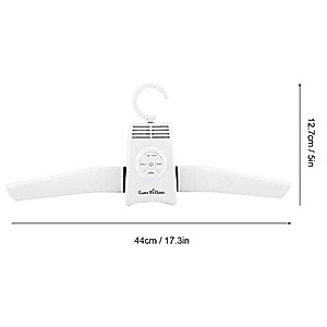 AUNMAS Electric Clothes Drying Hanger, Portable Foldable Dryer Rack, Lightweight US Plug 110-240V for Home Traveling, White