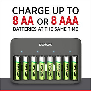Rayovac AAA Plus Rechargeable Batteries and USB Battery Charger Bundle Pack, 4 AAA Batteries