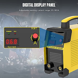 QPKING Inverter Welder M508 ARC-200 DC, 20-160Amp IGBT Welding Machine Kit, AC 110V/220V Dual Voltages Portable Electric Welder