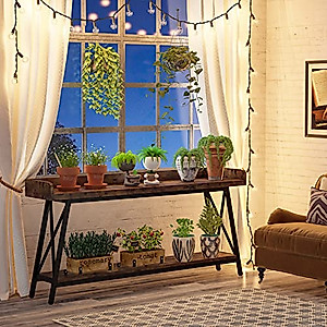 Tribesigns 70.9 inch Extra Long Console Table Behind Couch, Rustic Industrial Sofa Table for Living Room, Narrow Entryway Hallway Long Bar Table