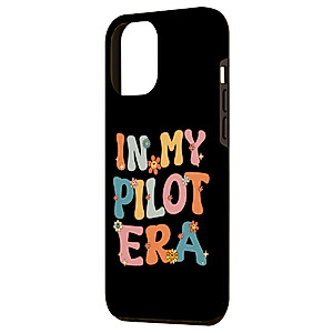 iPhone 14 Pro Max Cute In My Pilot Era Groovy Retro Pilot Mom Dad Funny Case