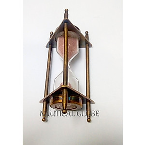 MERIDIAN NAUTICALS Brass Sand Timer Nautical Antique Vintage Item Replica Hour Glass Maritime Item