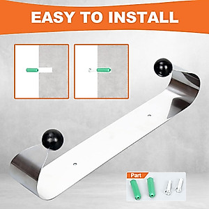 KUAFU One Paper Towel Holder for Kitchen Stainless Steel Rack Under Cabinet