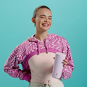 Manna Ranger Double-wall Insulated Stainless Steel Tumbler with Leak-proof Smart Seal Lid and Reusable Tritan Straw - 24 Oz - Salmon