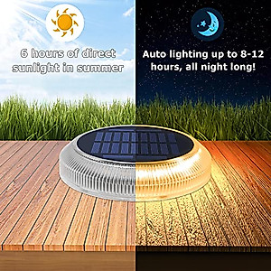 WILLED Solar Step Lights Outdoor, Warm White Solar Deck Lights IP65 Waterproof, Solar Powered Step Lights for Stairs, Post Cap, Fence, Driveway, Walkway, Pathway, Patio, Garden, 1 Pack