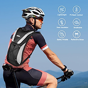 Hydration Backpack with 2L Hydration Bladder Water Backpack for Hiking Hydration Pack for Running Cycling Hiking Festival Gear.