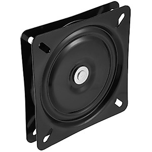 HAKZEON 4 PCS 7 Inches Bar Stool Swivel Plate, Square Heavy Duty Swivel Stool Replacement 360° Rotation Seat Swivel Base Mount Plate for Bar Stool, Home, Office, Black