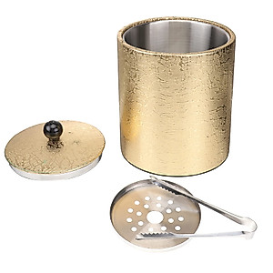 BESTonZON Gold Ice Bucket Gold Ice Bucket Gold Ice Bucket Gold Ice Bucket Stainless Steel Ice beer bottle cooler large ice bucket champagne ice bucket Bucket with Lid Gold Ice Bucket Gold Ice Bucket