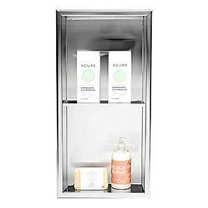 ALFI brand ABN1224-PSS Shower Niche, Polished Stainless Steel