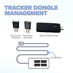 4-Port USB Hub for Vive Tracker USB dongles
