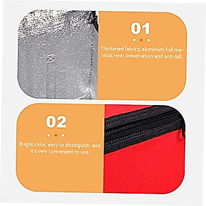 ULTECHNOVO 1pc Portable Cooler Bag Collapsable Cooler Shopping Tote Bag Portable Heating Lunch Box Insulated Pizza Bag Cold Delivery Bag Heated Lunchbox Pizza Insulation Tote Lunch Bag Food