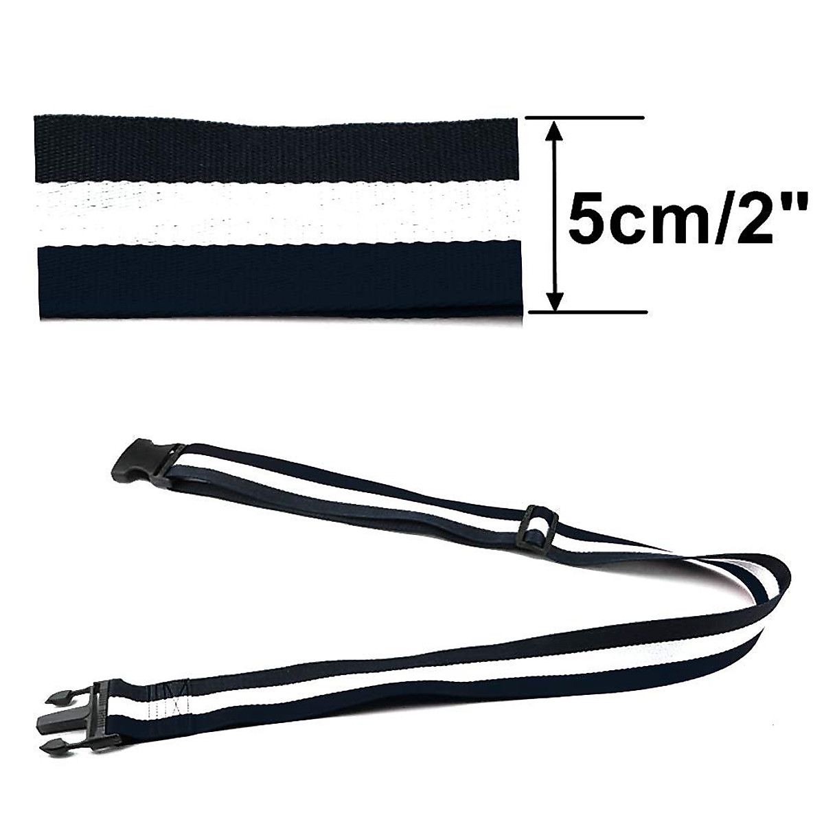 ZARPMA Baby Adjustable Safety Belt,Safety Harness for Child Kid Infant Safe Strap 5 CM Width for Pushchair,HighChair,Child Chair,Stroller,Pram Buggy(Blue-White-Blue)