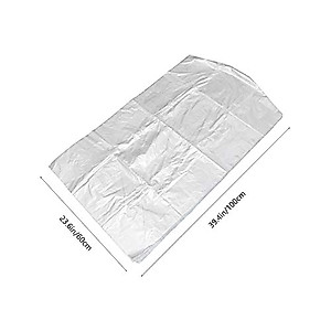 Garment Bags：Cabilock 50 pcs 60 x 100cm Clear Garment Bag Clothing Cover Hanging Clothes Suit Dress Jacket Cover Dry Cleaning Bags for Clothes, Home Storage, Travel