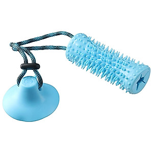 GetCoupon Stimulating Suction Cup Dog Toy, Tug of War Rope Toy, Puppy Training Treats Food Dispensing Toothbrush Interactive Dental Cleaning Toy