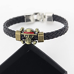 Aufruh One Piece Bracelet Pirate Wristband Anime Bracelets Accessories Anime Fan Bangles Jewelry Cosplay Prop Accessories Anime Bracelet Cuff Bangle Wrist Belt Jewelry Gift