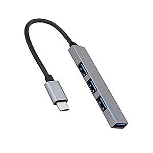 SHYPT Type-C to 4 USB Hub Expander Thin Mini Portable 4-Port USB 2.0 Hub USB Power Interface Laptop Tablet Comput