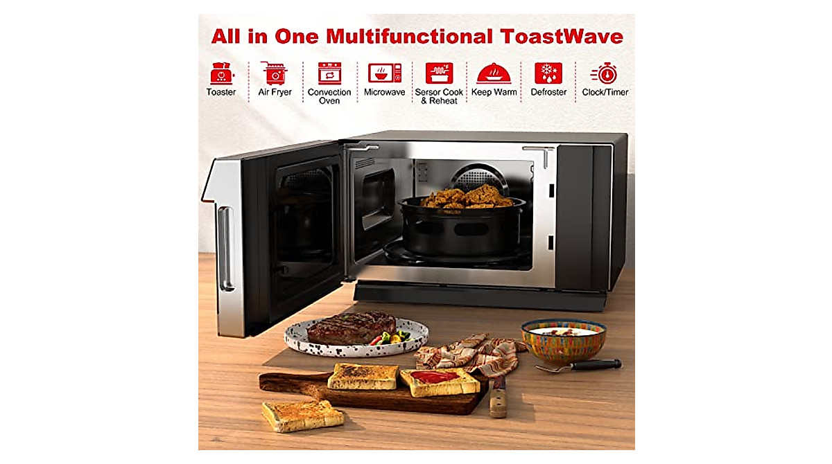 Galanz 4-in-1 ToastWave: Microwave, Oven & Air Fryer in Stainless Steel