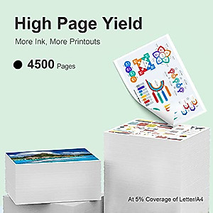 Miss Deer Upgraded Compatible 972A Black Ink Cartridges Replacement for HP 972 A 972X for PageWide Pro 477dw 577dw 477dn 452dn 452dw 552dn 552dw MFP Pagewide 377dw P55250dw Printer (1 BK) 1-Pack