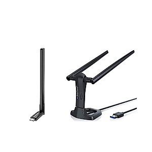 BrosTrend 650Mbps Linux WiFi Adapter for Ubuntu, Mint, Kali, Debian, Kubuntu and BrosTrend Linux WiFi Adapter Long Range 2X5dBi Antennas, USB3.0