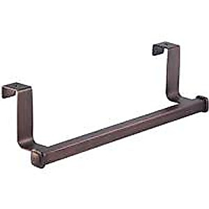 iDesign Marcel Steel Over-the-Cabinet Towel Bar - 9.7" x 2.4" x 5.6", Bronze