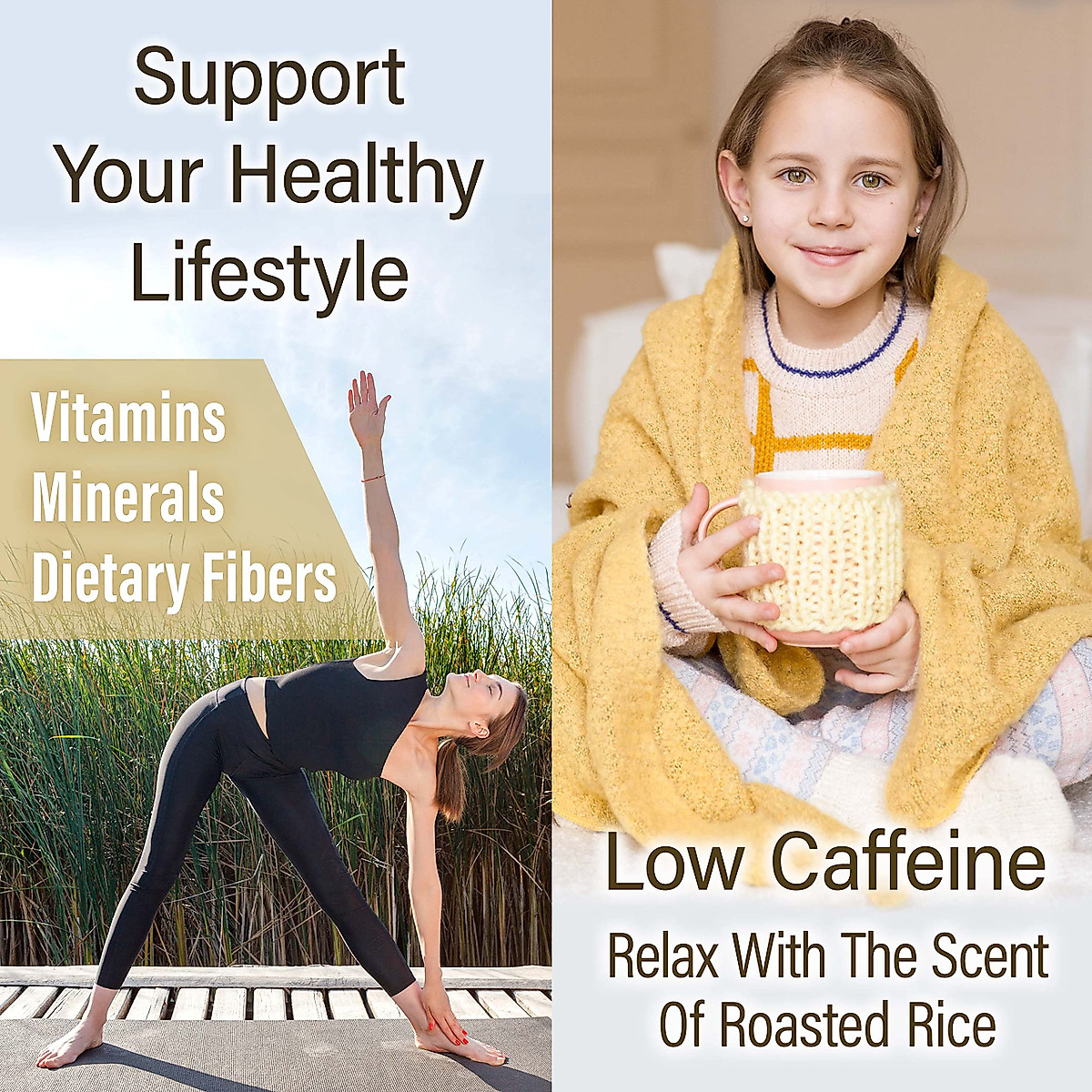 Genmaicha green tea with Matcha, roasted brown rice tea, Low caffeine, Japanese Tea, 3g×60 tea bags【YAMASAN】