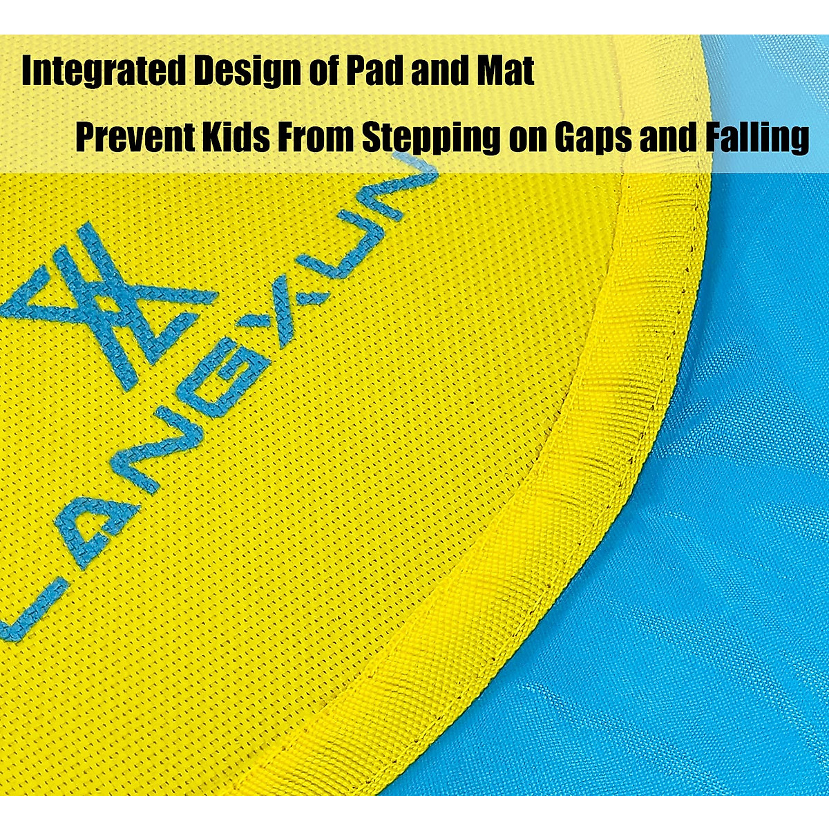 LANGXUN Rocket-Themed Mini Trampoline for Kids 6 Months to 4 Years - Indoor Trampoline Toys for Baby Boys' Birthdays