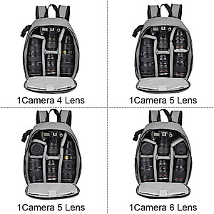 JUSTYINUO Mirrorless SLR Digital SLR Camera Backpack Photo Pouch Outdoor Waterproof And Scratchproof Fit For Canon Fit For Nikon Fit For Sony Fit For Panasonic Fit For Fuji Fit For Olympus camera bags